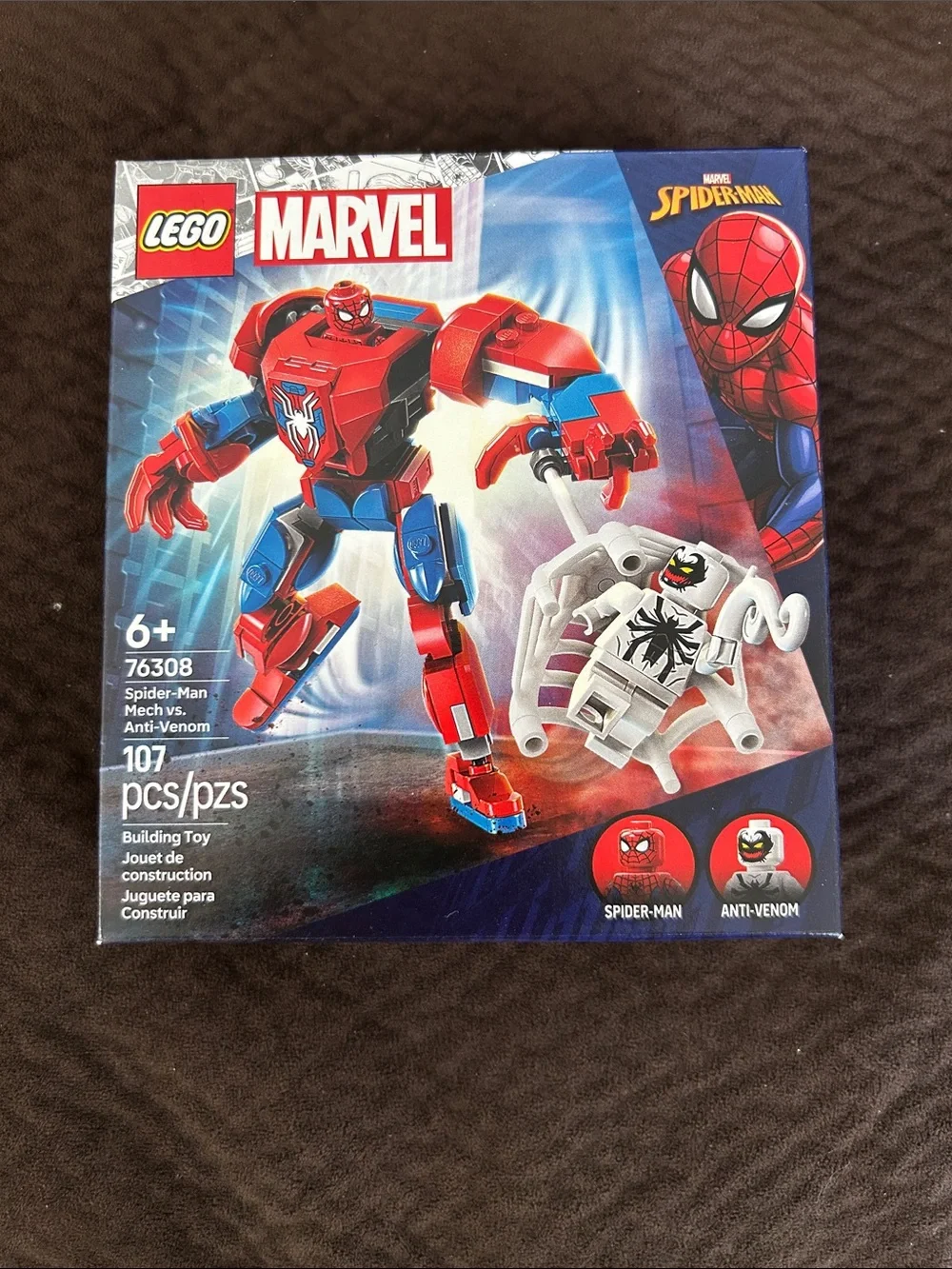 Lego | Toys | New Lego Marvel Red Spiderman With Antivenom Figures 7638 ...